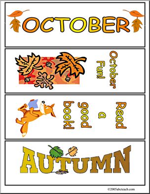 Bookmarks: October – Abcteach