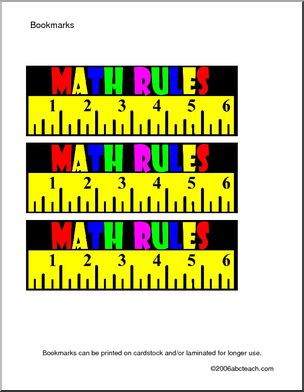 Bookmark: Math – Abcteach