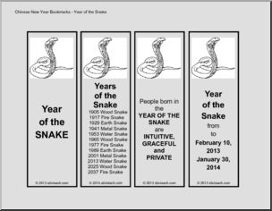 Color and Write: Chinese Year of the Snake (elem) – Abcteach
