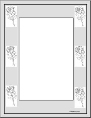 Border Paper: Rose (elementary) – Abcteach