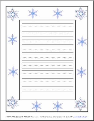 Border Paper: Snowflakes (primary) – Abcteach