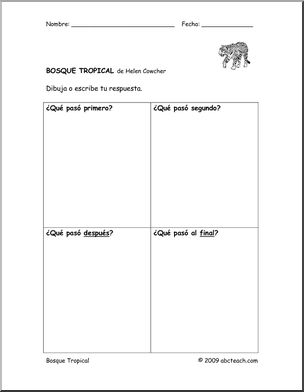 Spanish: Preguntas sobre el libro de Helen Cowcher: La selva tropical ...