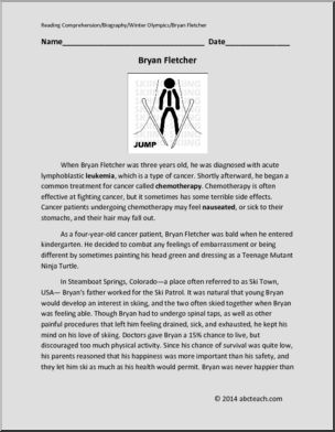 Winter Olympics: Biographies – Bryan Fletcher (upper/middle) – Abcteach