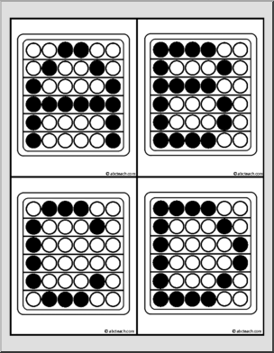 Bubble Poppers: Flash Cards – Alphabet, Upper Case (b/w) – Abcteach