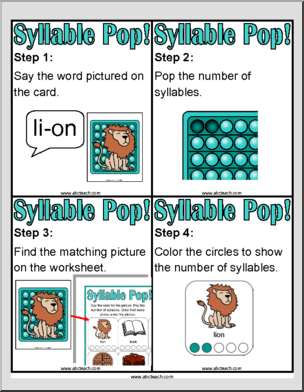Bubble Poppers: Syllable Pop – Abcteach