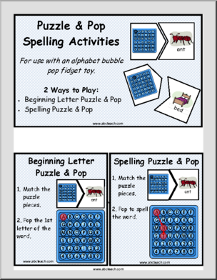 Bubble Poppers: Puzzle & Pop Spelling Activity – Abcteach