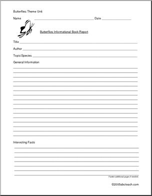 Biography Book Report Form – Abcteach