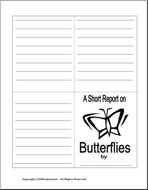 Report Form: Butterflies (b/w) – Abcteach
