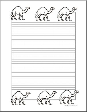 Writing Paper: Camel (upper elementary) – Abcteach