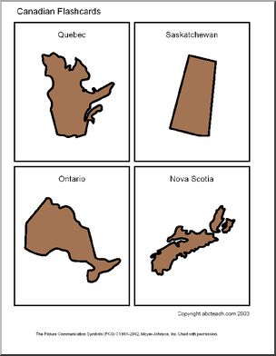 Flashcards: Canada Provinces – Abcteach