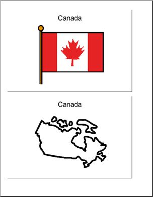 Map and Flag Cards: Canada – Abcteach