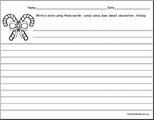 Writing Prompt: Candy Cane Story (elementary) – Abcteach
