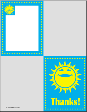 “Fun in the Sun”-Themed Thank You Card – Abcteach