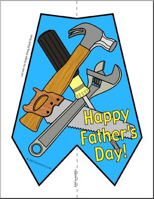 Greeting Card: Happy Father’s Day – tools theme – Abcteach