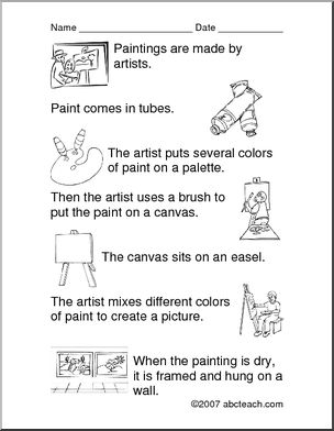 Comprehension: Painting (primary/elem) – Abcteach