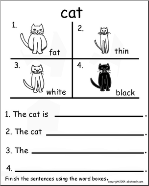 Beginning Writing Practice, Set 3 (cat) – Abcteach