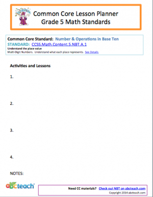 Number & Operations in Base Ten – Abcteach
