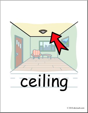 Clip Art: Basic Words: Ceiling Color (poster) – Abcteach