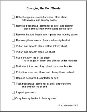 Special Needs: Changing Bedsheets, (secondary/adult) – Abcteach
