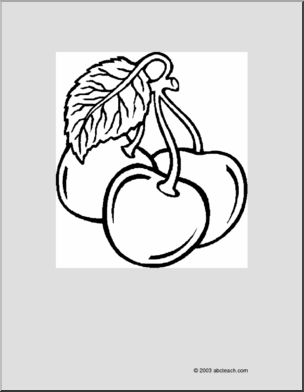 Coloring Page: Cherries – Abcteach
