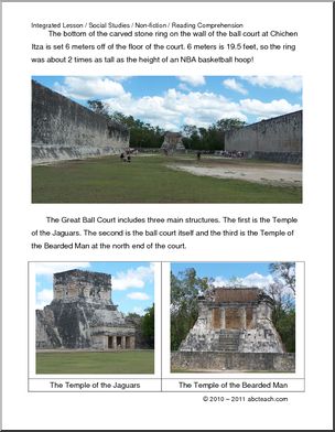Integrated Lesson: Comprehension: Chichen Itza – Part 3 : The Great ...