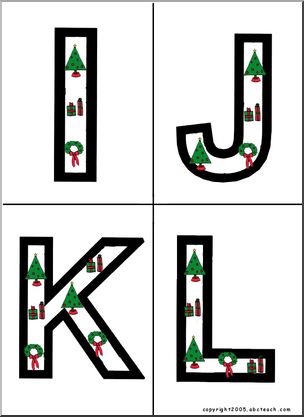 Alphabet Letter Patterns: Basic Alphabet A-Z (b/w, large) – Abcteach