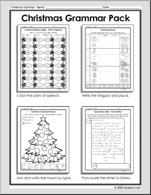 Christmas Grammar Pack – Abcteach