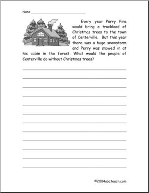 Story Starters: Christmas (upper elem/middle school) – Abcteach