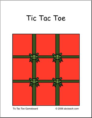 Tic Tac Toe: Christmas Presents (color) – Abcteach