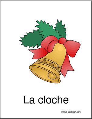 French: NoÃŽl; Cloche Vocabulary Poster – Abcteach
