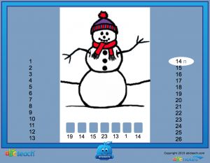 Interactive: Notebook: Puzzle: Decode: Snowman – Abcteach