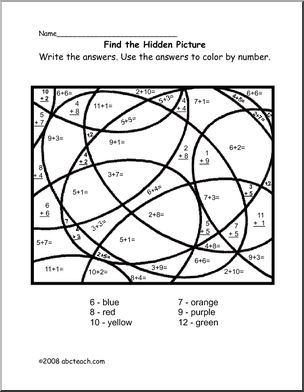 Color by Numbers: Hidden Easter Picture (primary – Abcteach
