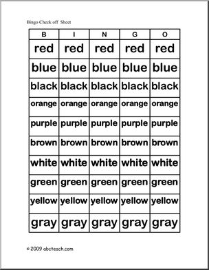 Sign: Bingo – Abcteach