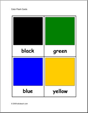 Flashcards: Colors (elementary) – color – Abcteach