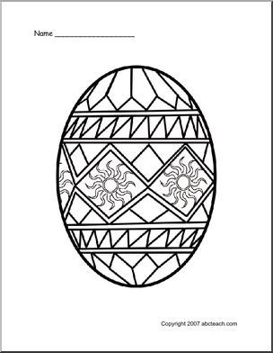 Coloring Page: Easter Egg 1 – Abcteach