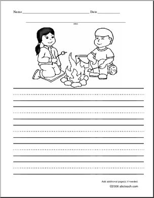 Campfire (k/primary) Color and Write – Abcteach