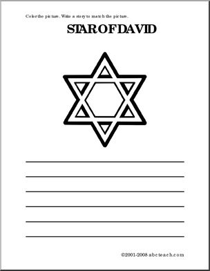 Star of David (primary) Color and Write – Abcteach