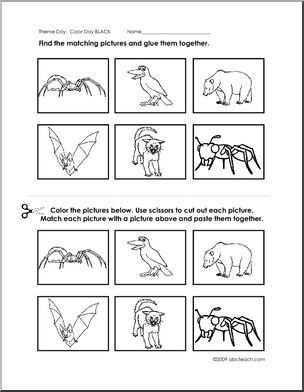 Cut and Paste: Black – Abcteach