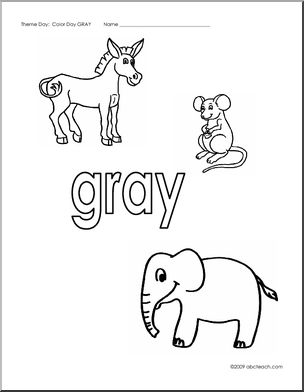 Coloring Pages: Gray – Abcteach