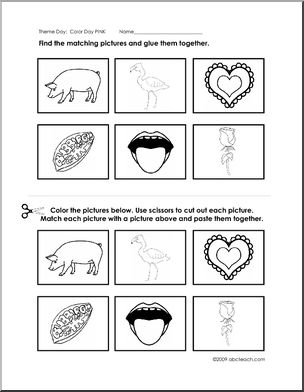 Cut and Paste: Pink – Abcteach