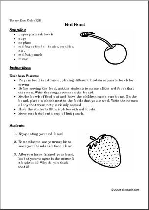 Project: Color Red – Red Feast – Abcteach