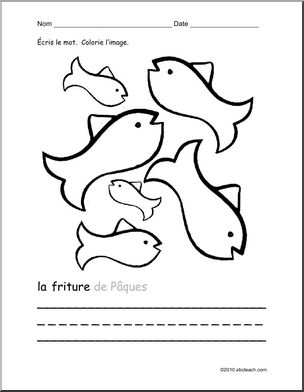 French: colorie/Ãˆcris–les cloches de Pâ€šques – Abcteach