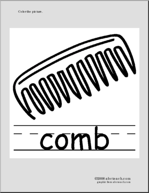 Phonics – Comb’ Coloring Page – Abcteach