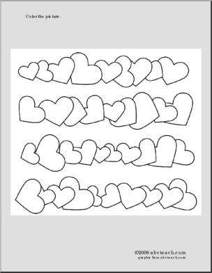 Coloring Page: Small Hearts – Abcteach