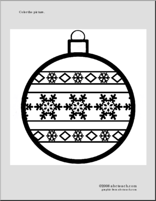Coloring Page: Christmas Ornament – Abcteach