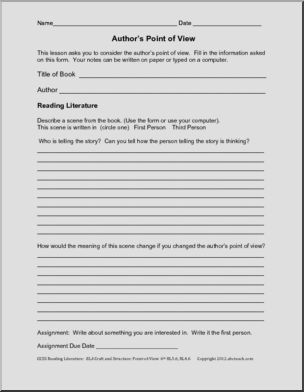 Common Core: ELA – Author’s Point of View (4th-5th grade) – Abcteach