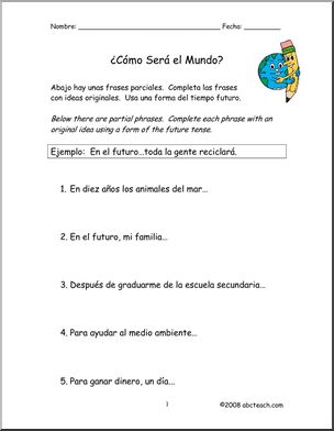 Spanish: Futuro/Condicional: Actividad de colorear (secundaria) – Abcteach