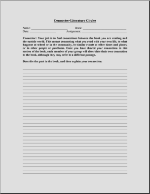 Connector Literature Circles Job – Abcteach