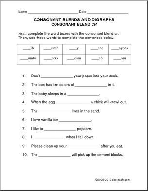 Ending Consonant Sounds: Match – Letter W – Abcteach