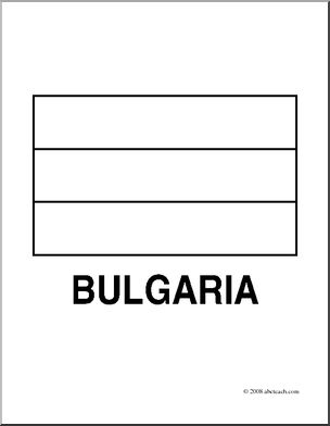 Clip Art: Flags: Bulgaria (coloring page) – Abcteach